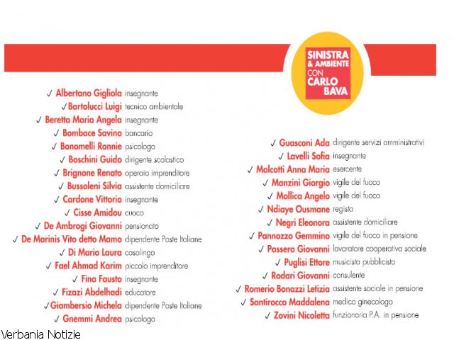 Presentata la Lista “Sinistra & Ambiente con Carlo Bava”