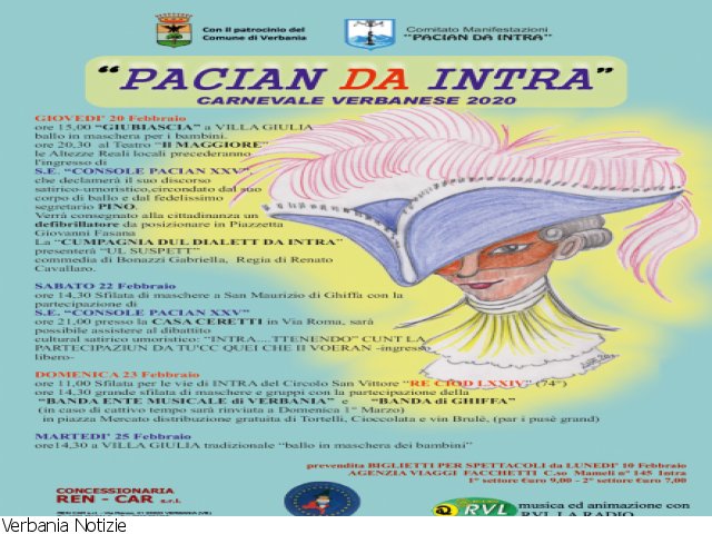 Il Carnevale organizzato dai Pacian da Intra