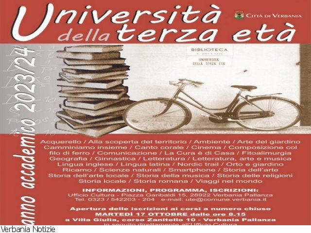 Università della terza età 2024