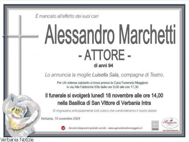 Addio ad Alessandro Marchetti