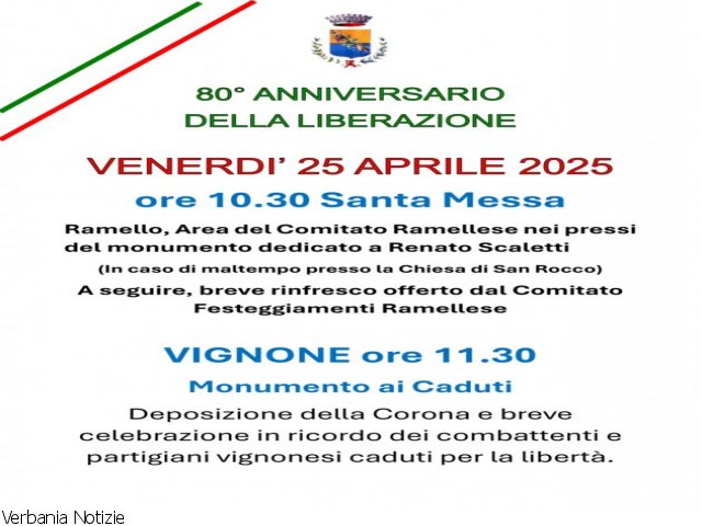 25 Aprile a Vignone e Cambiasca