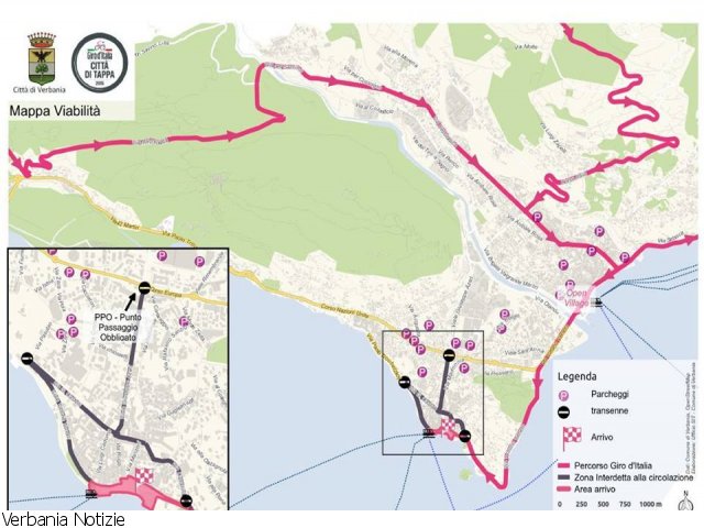 Come arrivare a Verbania il giorno della Tappa